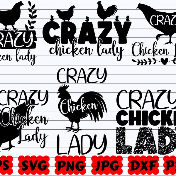 Crazy Chicken Svg - Etsy