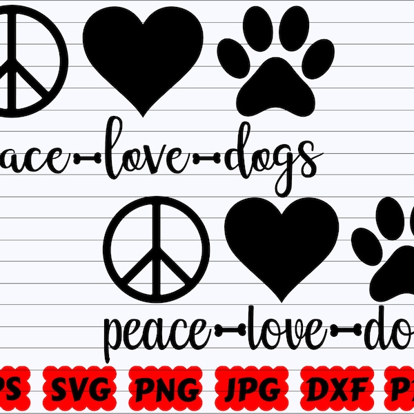 Peace Sign Dog - Etsy