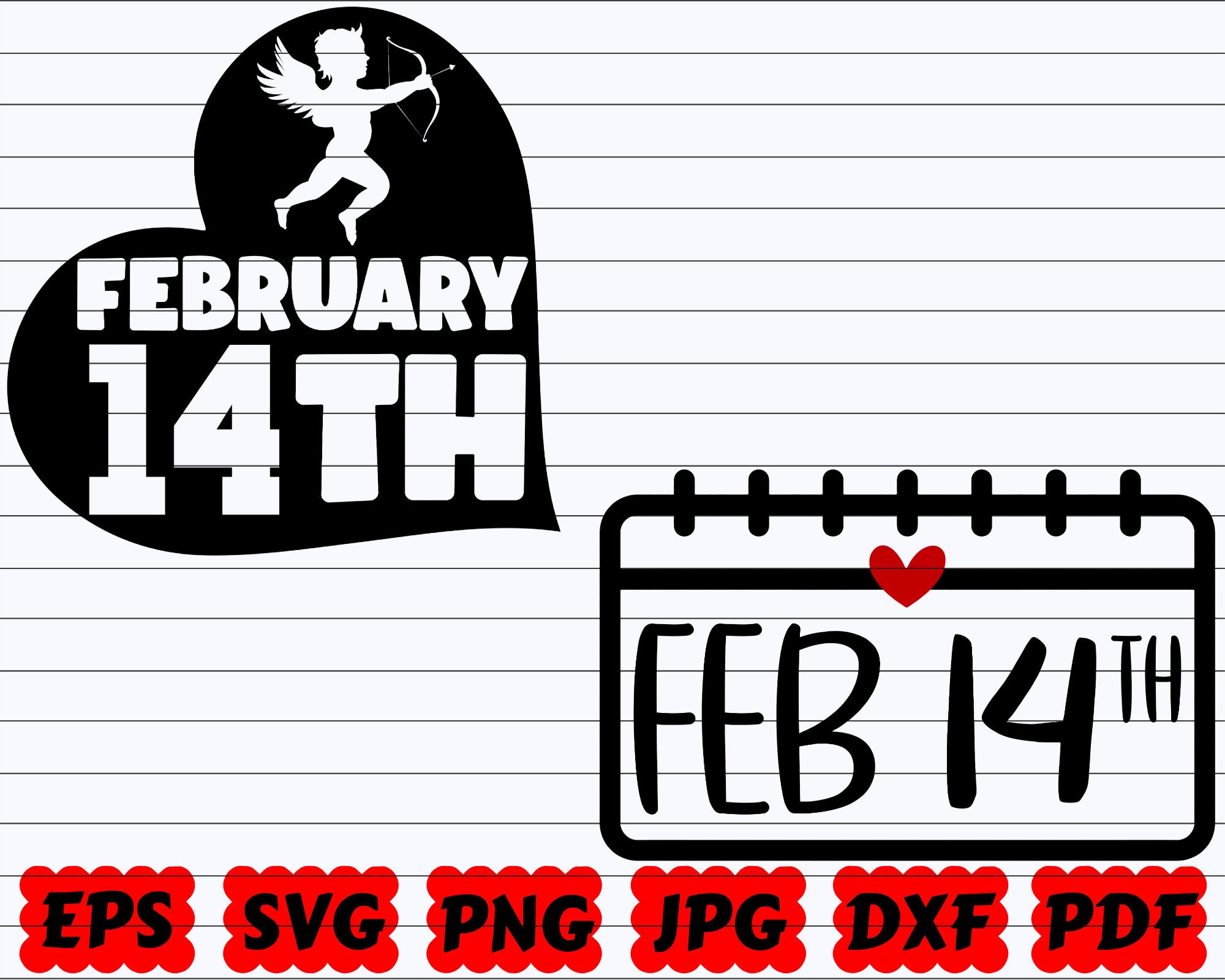 February 14th SVG 14 February SVG February 14 SVG - Etsy