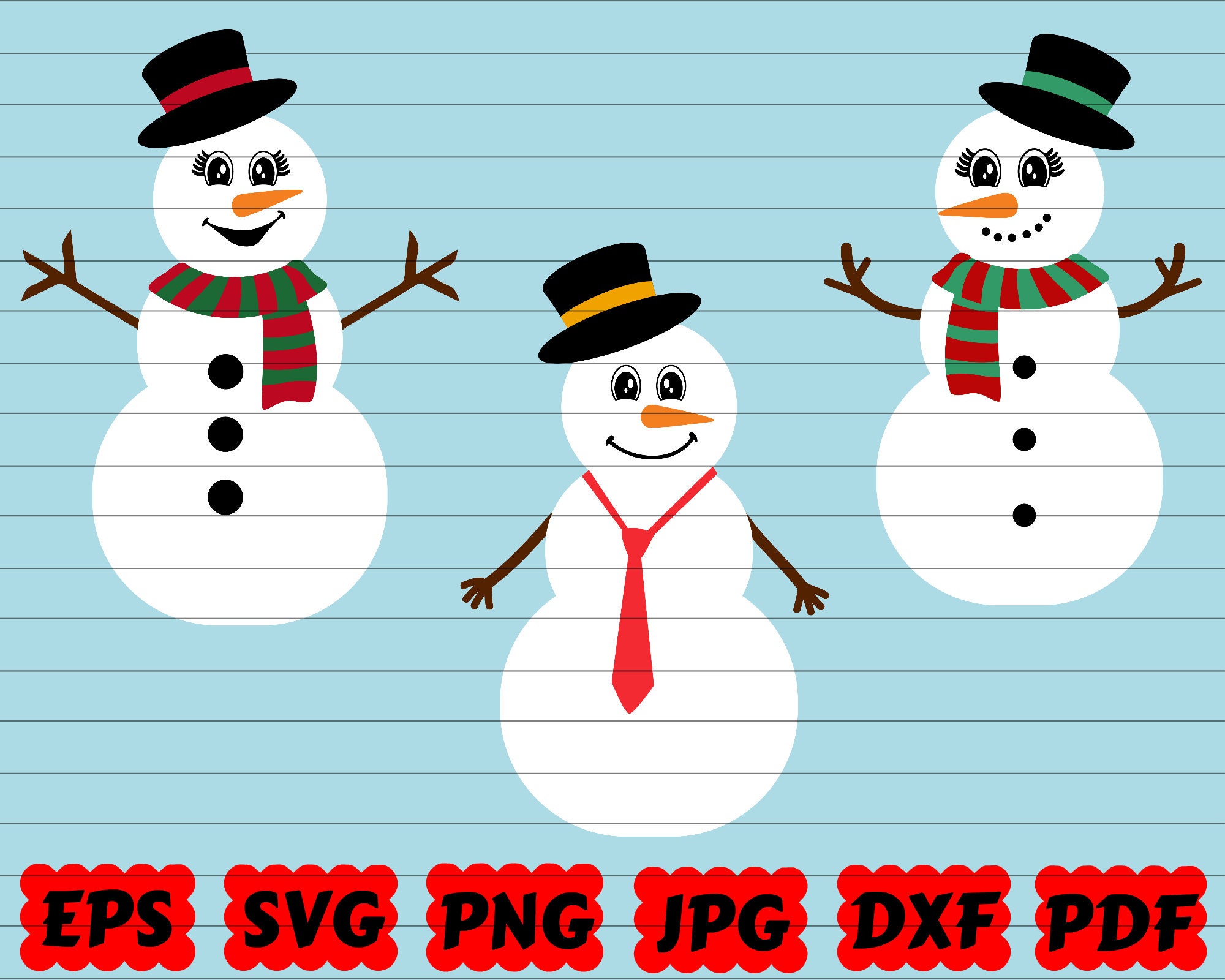 Snowman SVG Snowman Bundle SVG Snowman Cut Files Snowman - Etsy