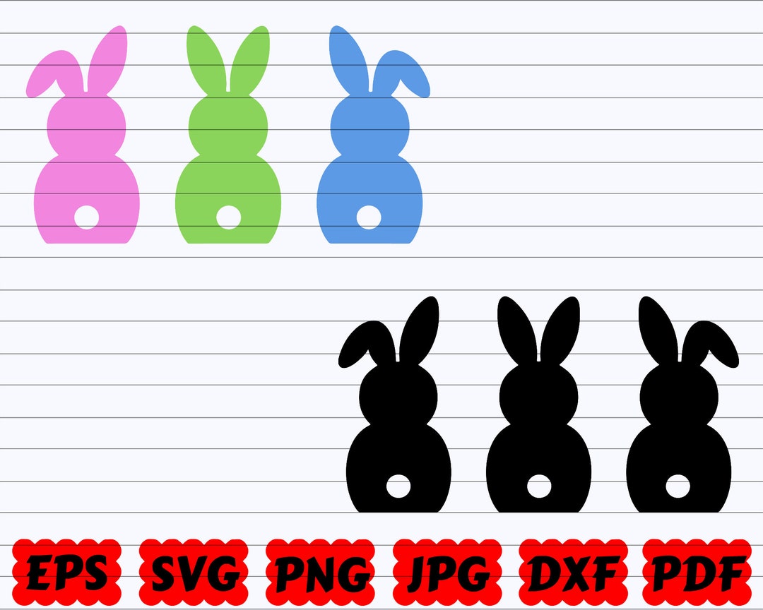 Easter Bunnies SVG | Bunnies SVG | Bunnies Silhouette | Bunnies Clipart ...