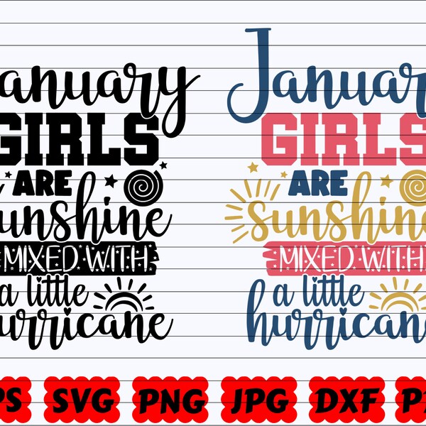 January Girl Svg - Etsy