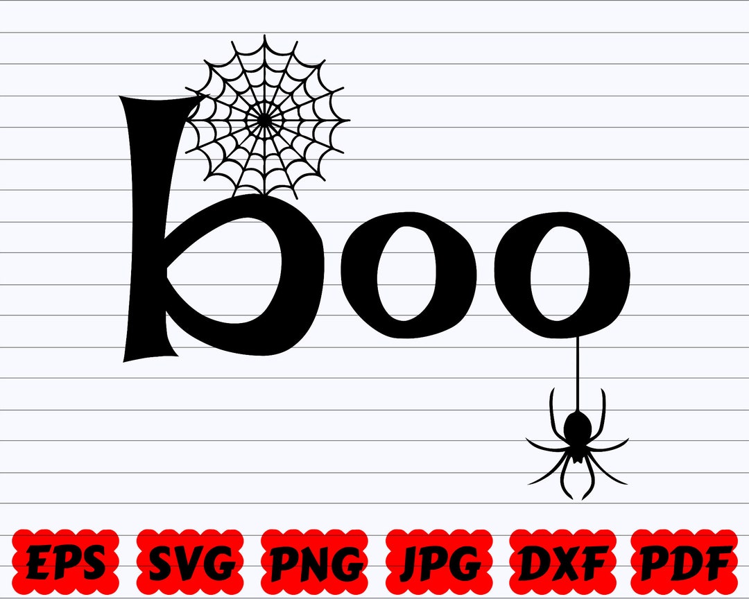Boo SVG Boo Spider SVG Spider SVG Halloween Svg Halloween Design Svg ...