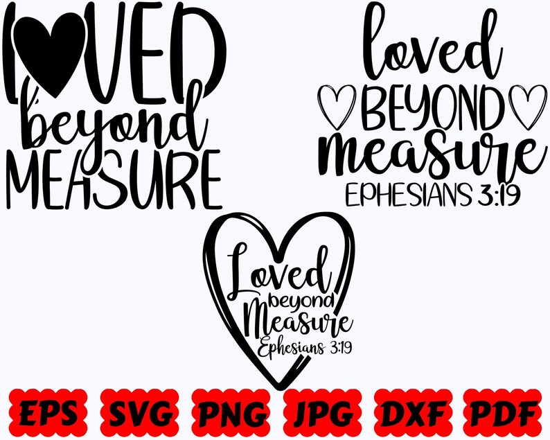 Loved Beyond Measure SVG | Valentine's Day SVG | Cut Files for Cricut ...