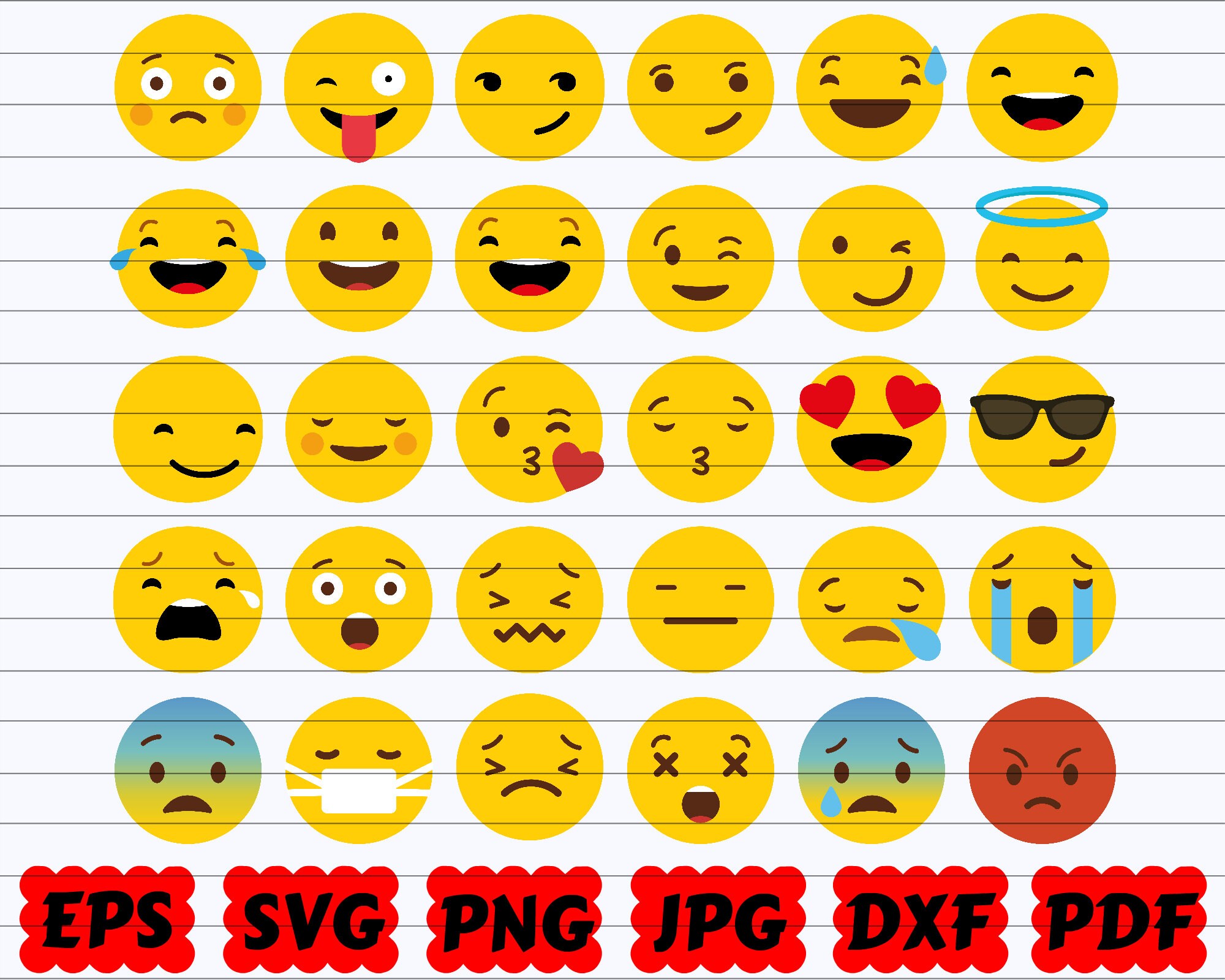 Emoji Svg Bundel Smiley Gezicht Svg Emoji Clipart Emoji Etsy Nederland Porn Sex Picture