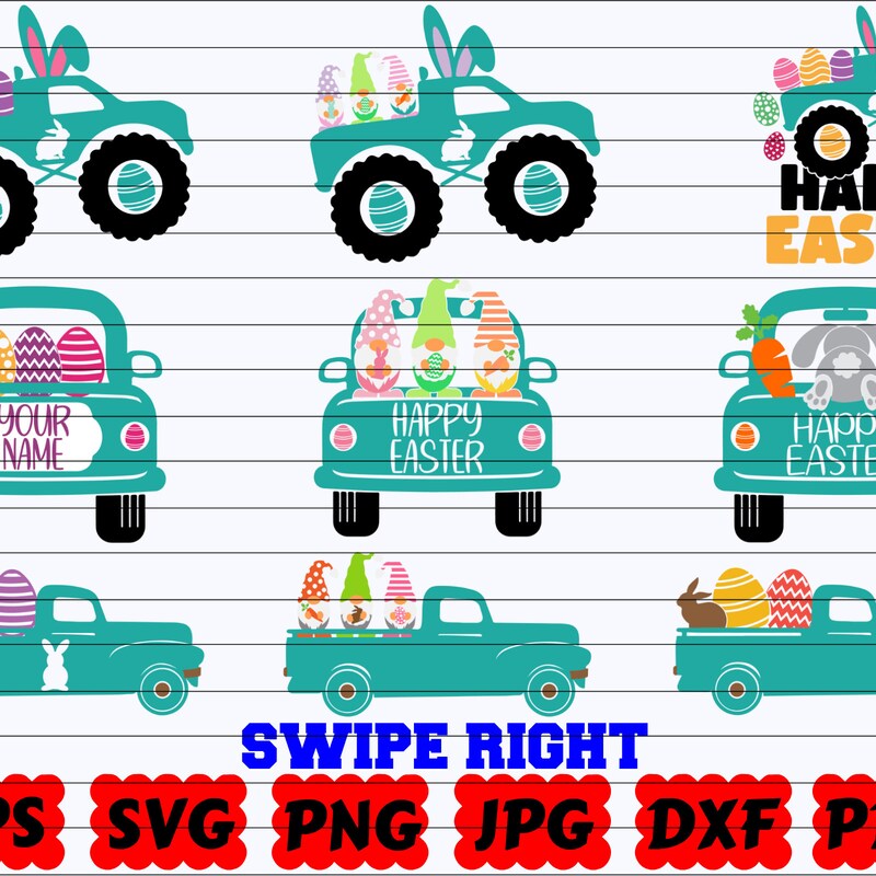 Easter Truck Svg - Etsy