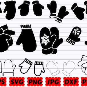 Christmas Glove SVG | Mitten SVG | Glove SVG | Christmas Mittens Svg ...
