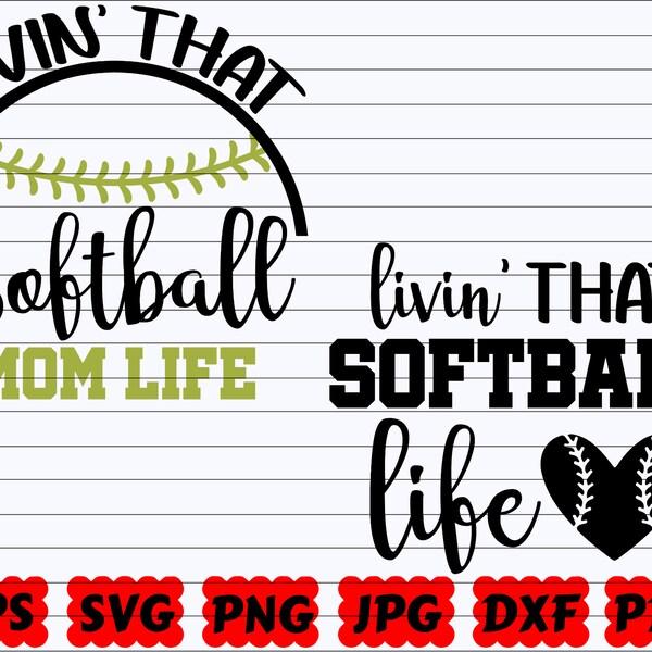 Softball Life Svg - Etsy