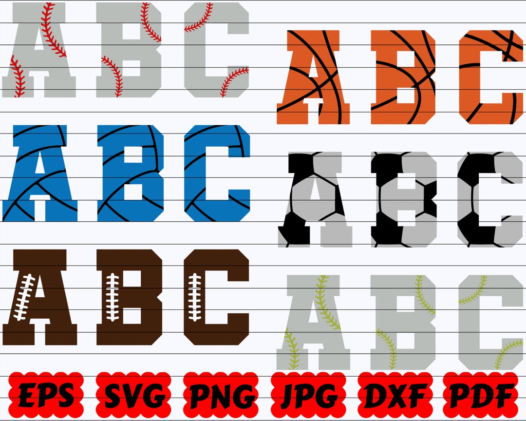 Sport Alphabet SVG | Sport Font SVG | Sport Letters SVG | Sport Numbers ...