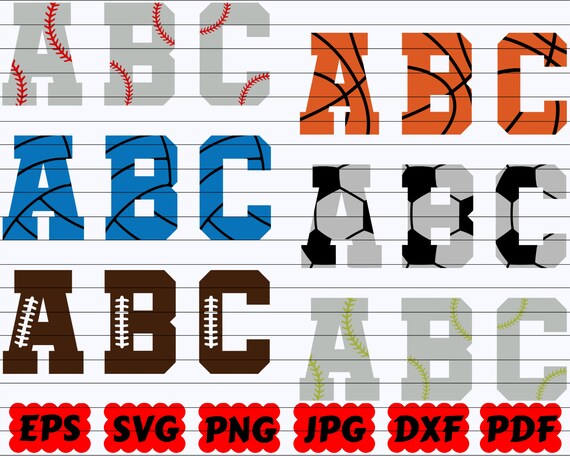 Letras Del Alfabeto Deportivo, Clip Art Pegatina For Sale Con La Obra