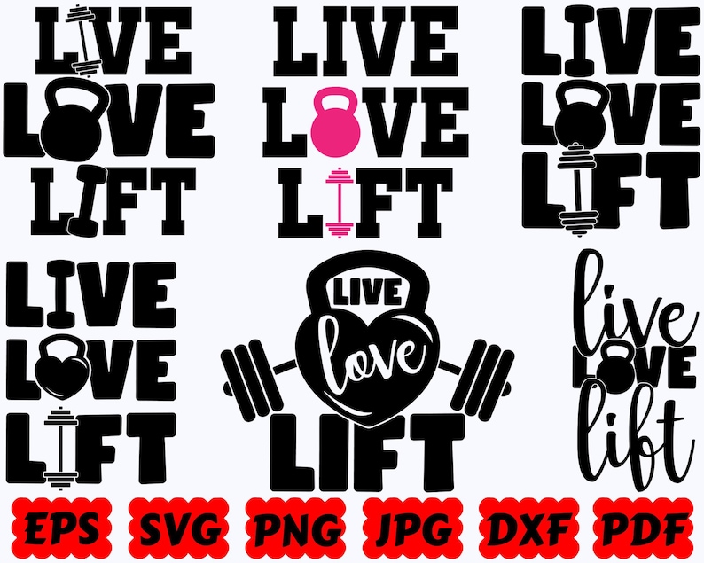 Live Love Lift SVG | Gym SVG | Workout SVG | Fitness Svg | Cut Files ...