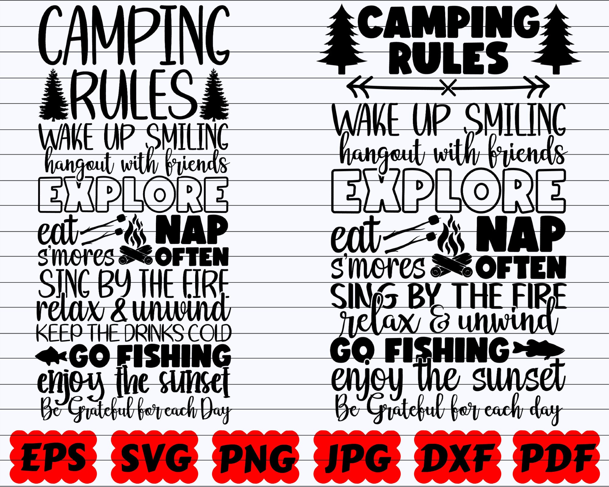 Camping Rules SVG Camp Rules SVG Rules SVG Camping Cut - Etsy