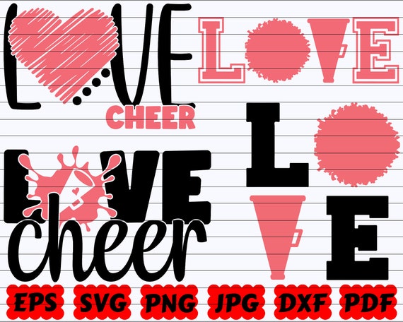 Love Cheer SVG Cheer Lover SVG Cheer Love SVG Love Cheer - Etsy