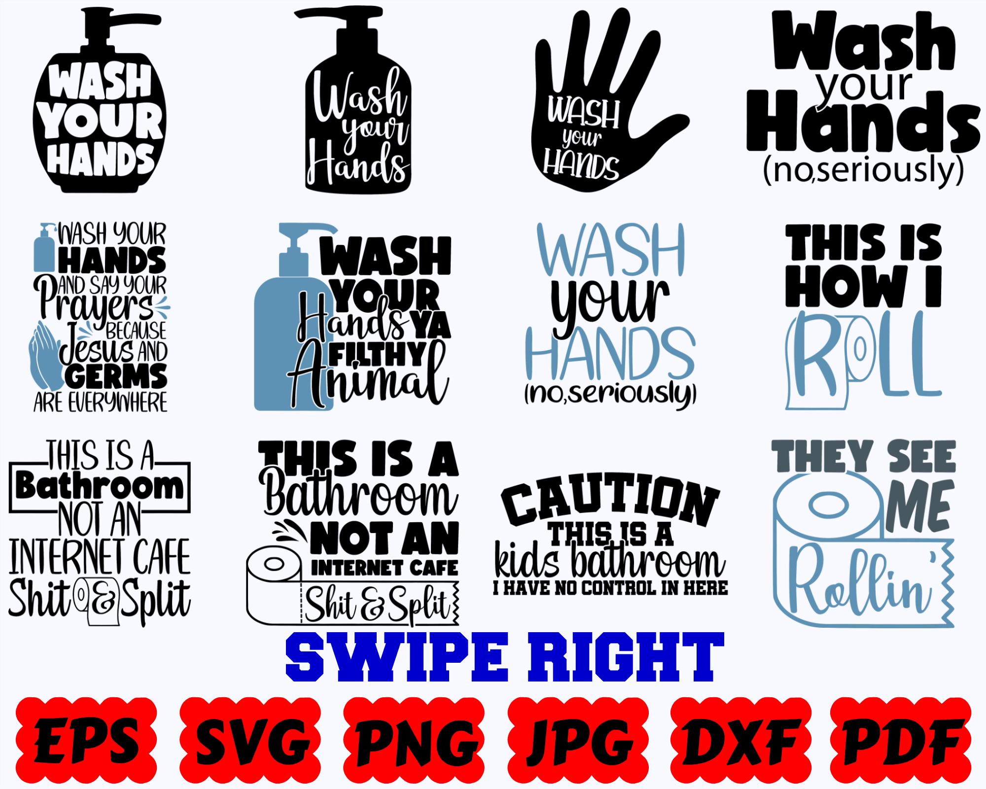 Bathroom SVG | Funny Bathroom SVG | Restroom SVG | Washroom Svg | Cut ...