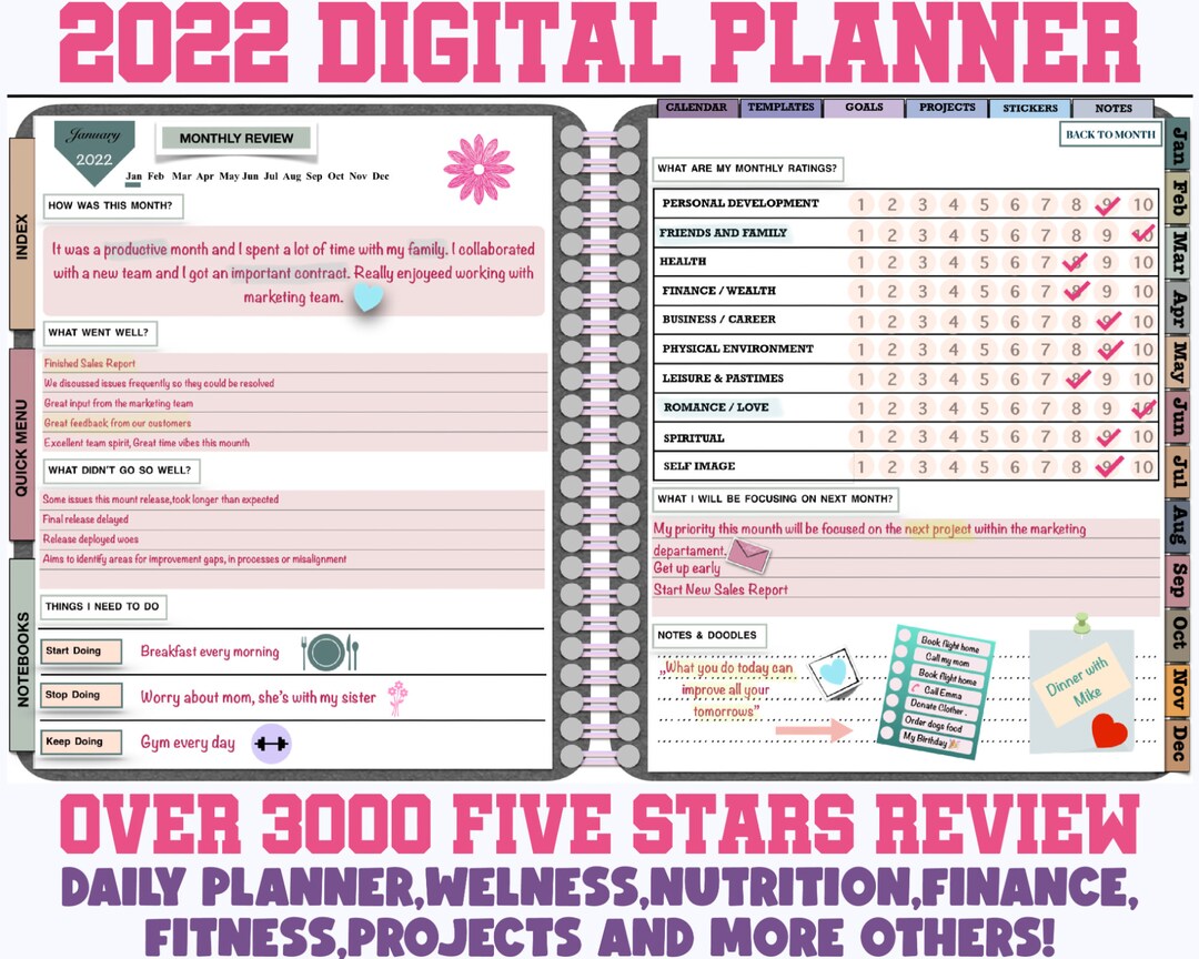 Digital Planner Goodnotes Planner 2022 Digital Planner iPad Planner ...