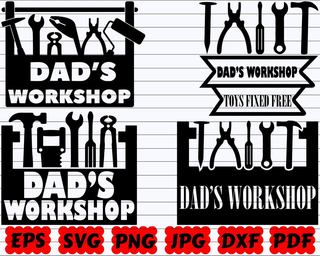 Dads Workshop SVG | Dad SVG | Workshop SVG | Father Svg | Father's Day ...