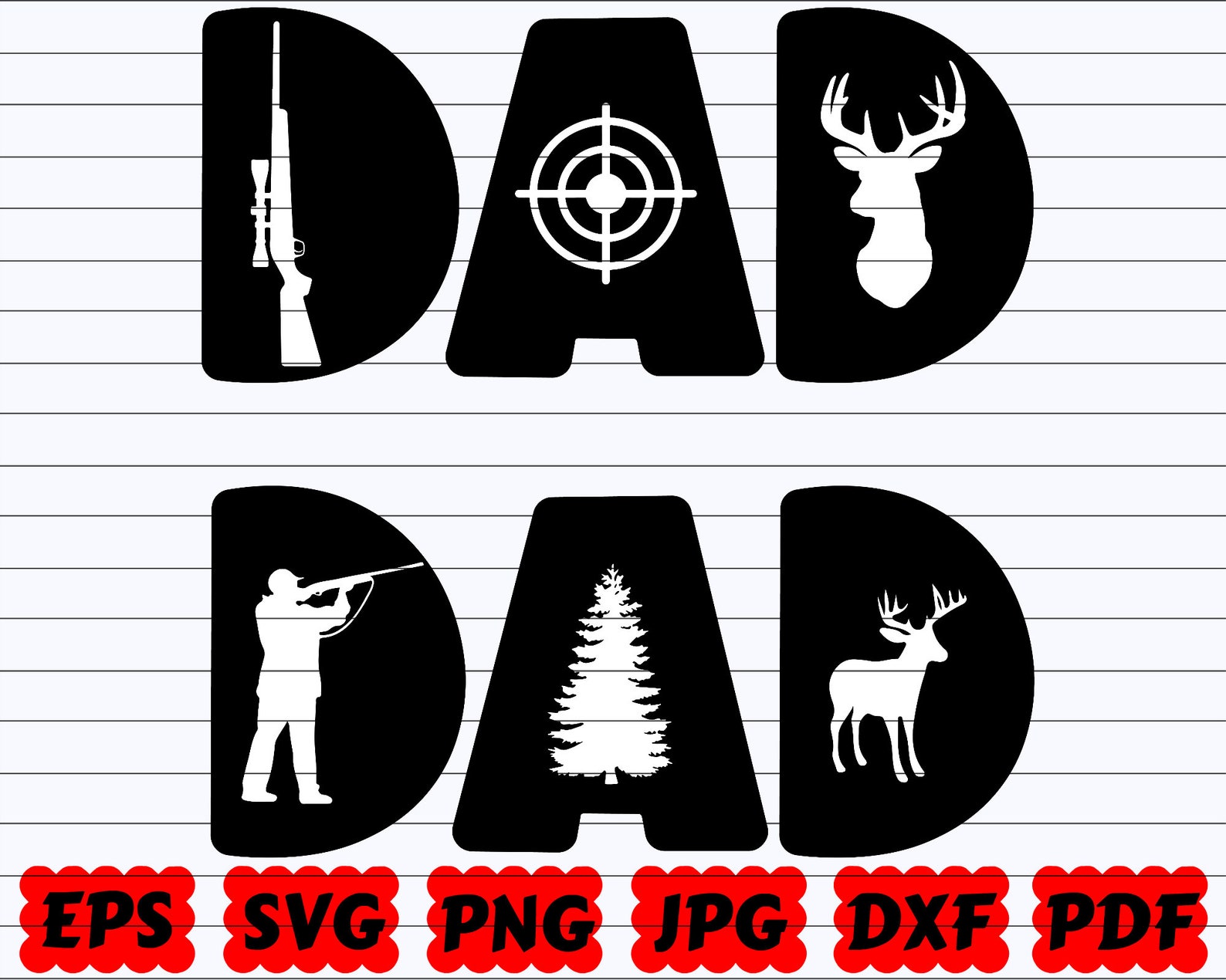 Dad Hunting SVG Dad Hunter SVG Dad Hunting Gift SVG Dad - Etsy