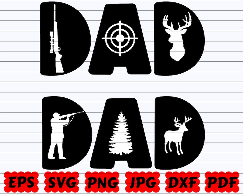 Dad Hunting SVG Dad Hunter SVG Dad Hunting Gift SVG Dad - Etsy