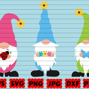 Spring Gnomes SVG | Gnomes SVG | Gnomes With Flowers SVG | Love Gnomes ...