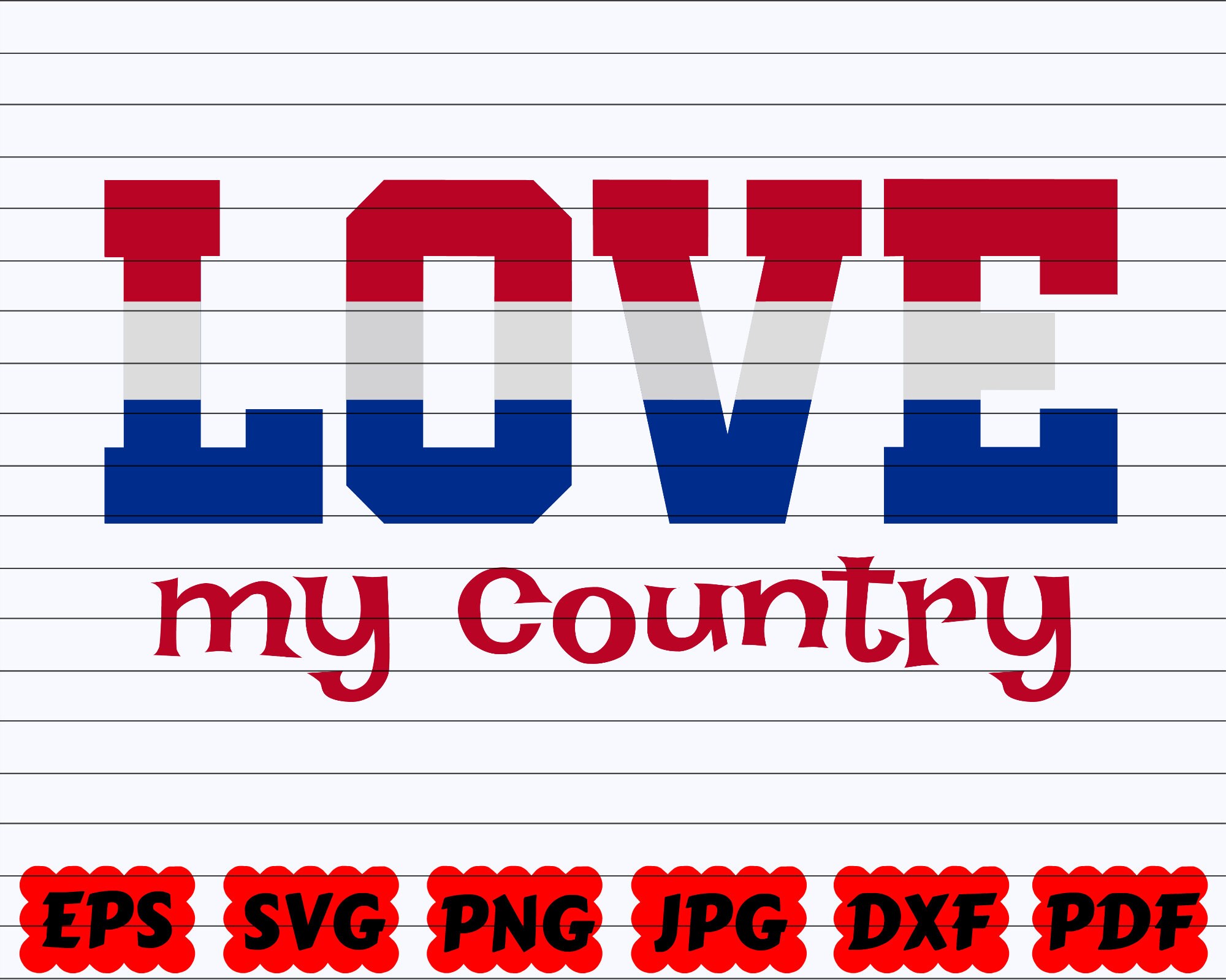 Love my country SVG Love USA SVG Love America Svg | Etsy