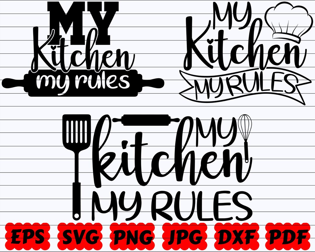 Mi cocina Mis reglas SVG / Signo de cocina SVG / Reglas de cocina SVG ...