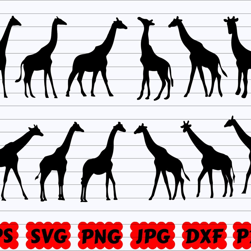 Giraffe Svg - Etsy