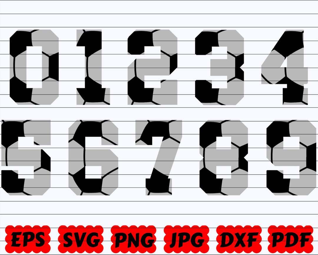 Soccer Numbers SVG | Numbers SVG | Sport Numbers SVG | Soccer Numbers ...