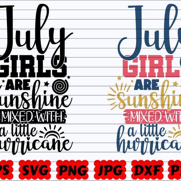 July Birthday Svg - Etsy
