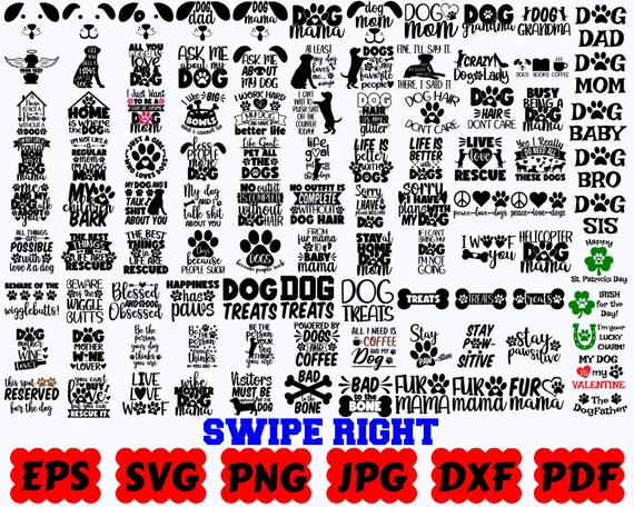 160 Dog SVG Dog SVG Bundle Animal Svg Dog Cut File Dog - Etsy Canada
