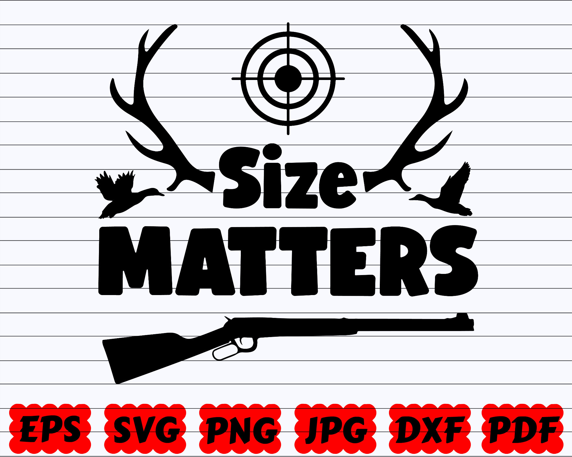 Size Matters SVG Hunting Quote SVG Hunting Cut File | Etsy