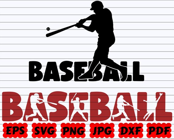 Baseball Player SVG Baseball Design SVG Baseball Cut File | Etsy