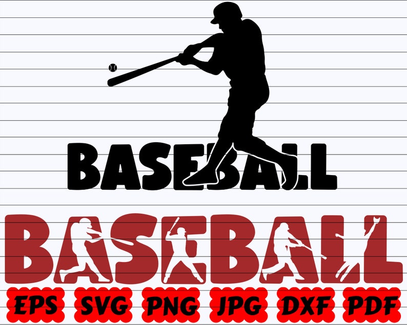 Baseball Player SVG Baseball Design SVG Baseball Cut File | Etsy