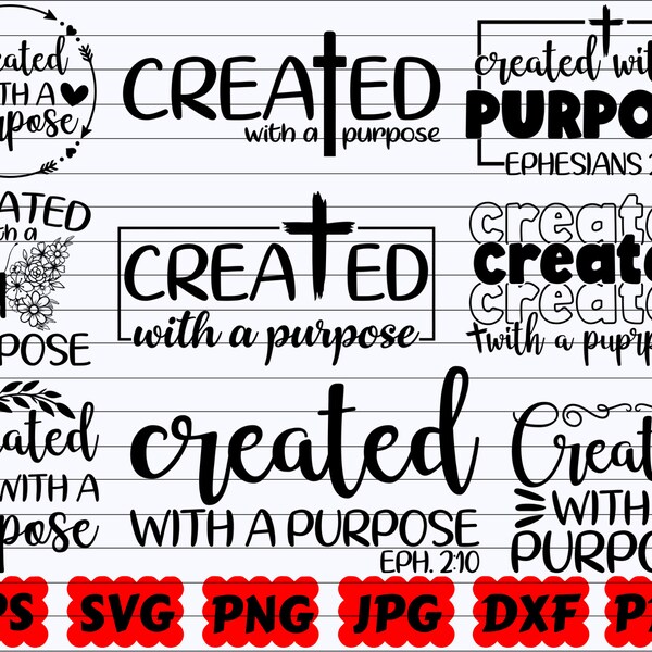 Created With Purpose Svg - Etsy