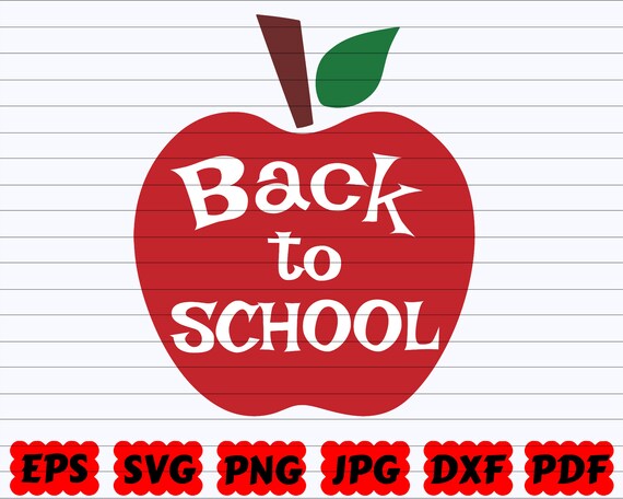 Back to School SVG School Apple Cut File Back to School | Etsy