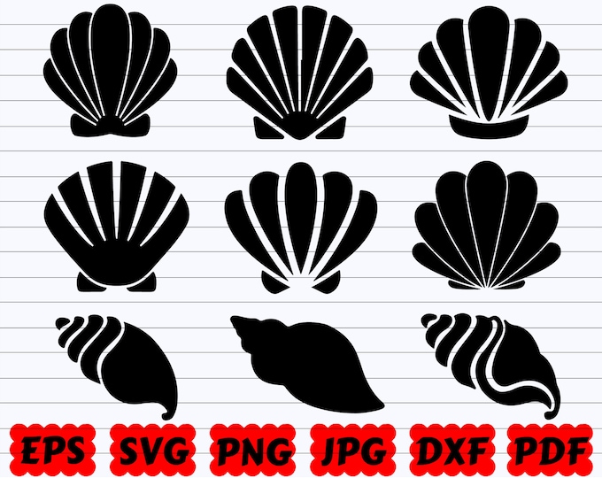 Seashell SVG Bundle, Seashell SVG, Seashell Svg File, Ocean Svg, Marine ...