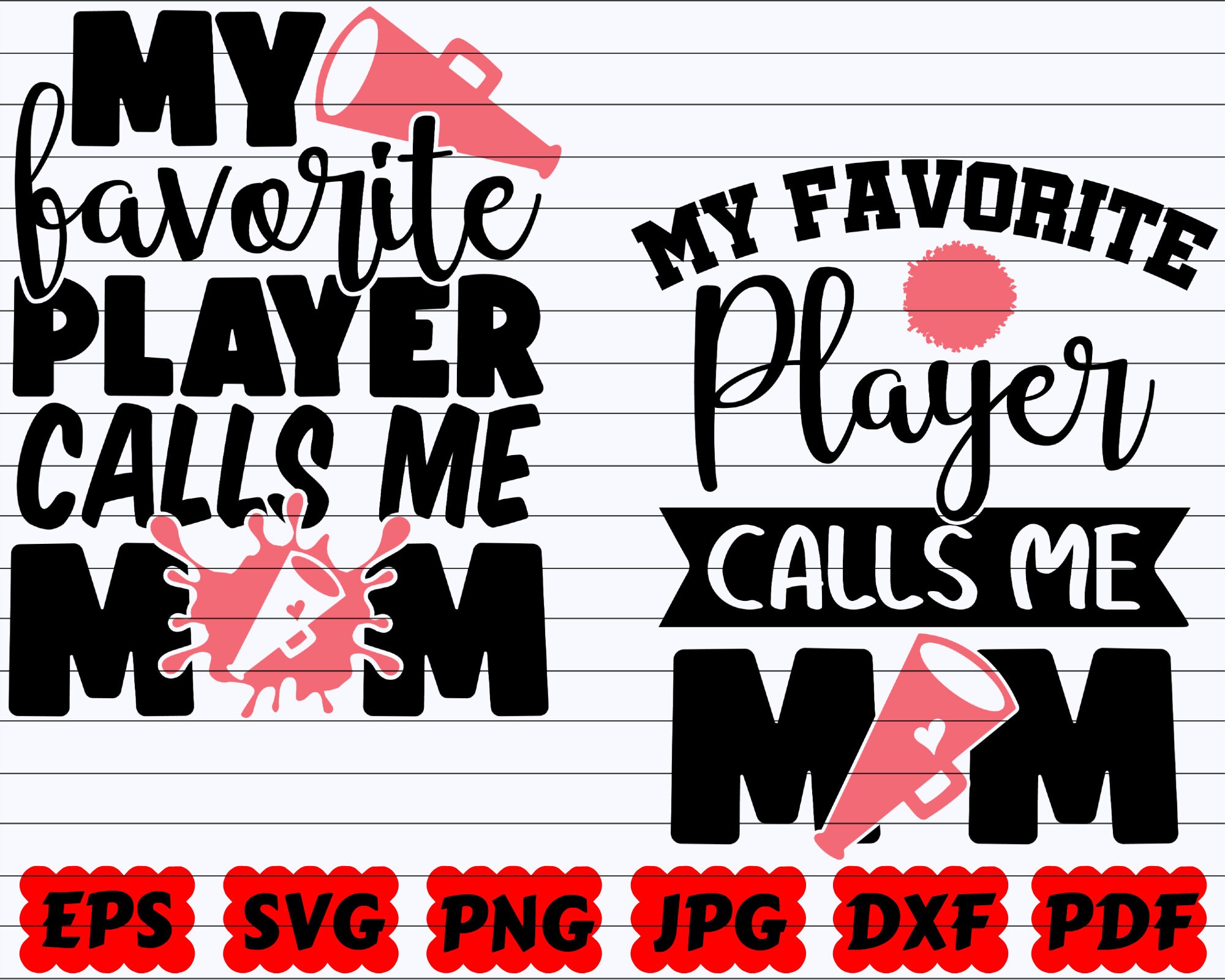 My Favorite Player Calls Me Mom SVG My Favorite Player SVG | Etsy