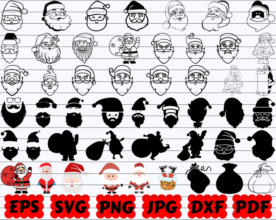 Santa SVG | Santa Claus SVG | Christmas Santa SVG | Santa Face Svg ...