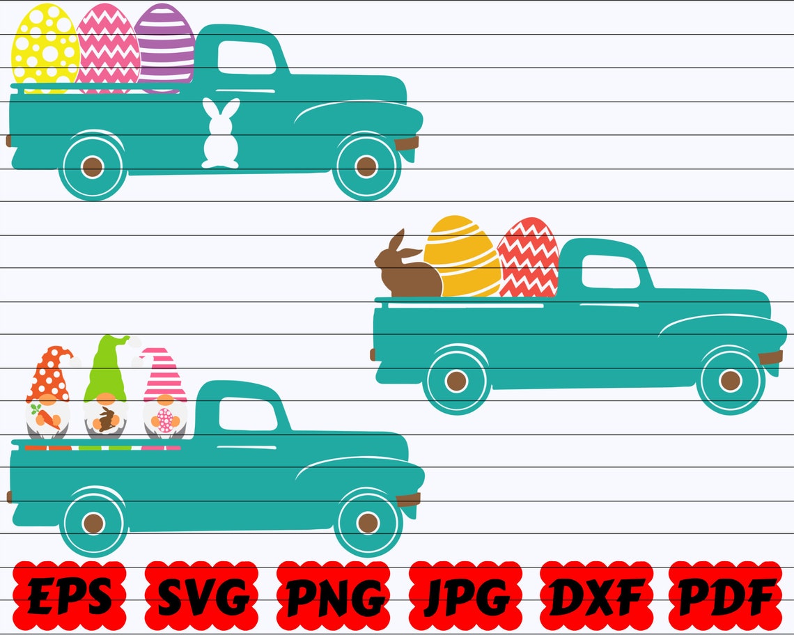 Easter Truck SVG Easter Monter Truck SVG Easter Vintage - Etsy