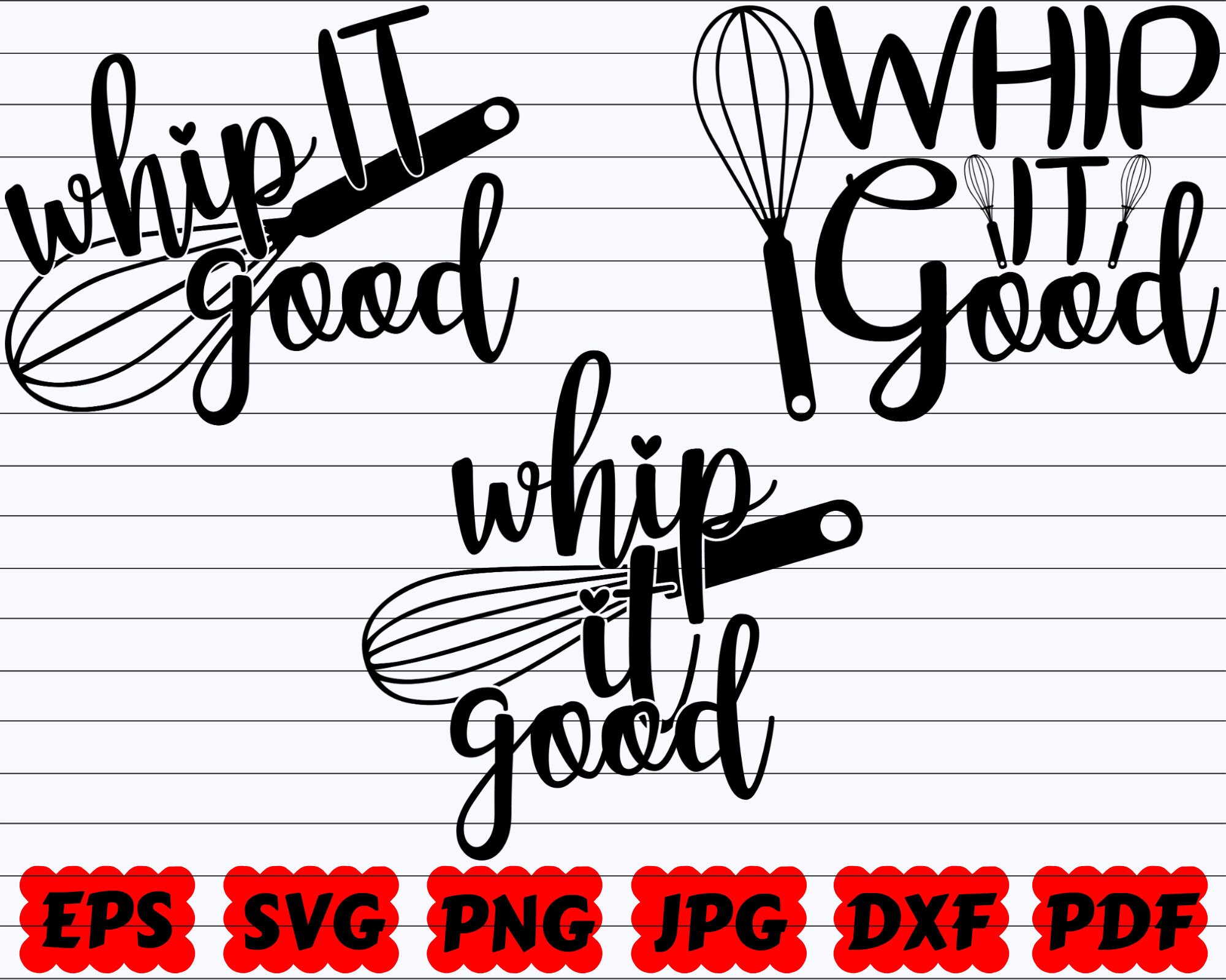 Whip It Good SVG Whip It SVG Whip SVG Kitchen Cut File - Etsy Canada