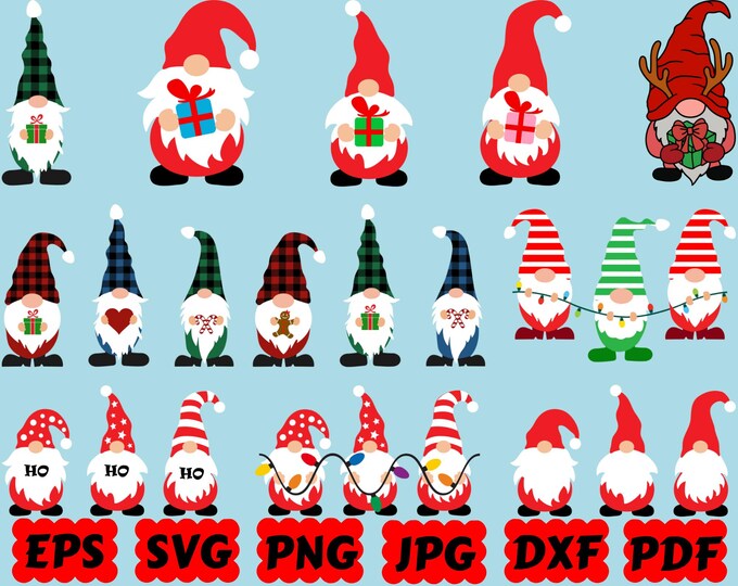 Christmas Gnome SVG Bundle: Christmas Decor, Gnomies T-shirt Design ...