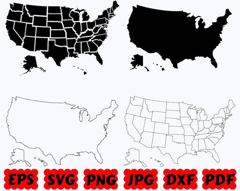 USA Map SVG | America Map SVG | Usa State Svg | States Svg | United ...