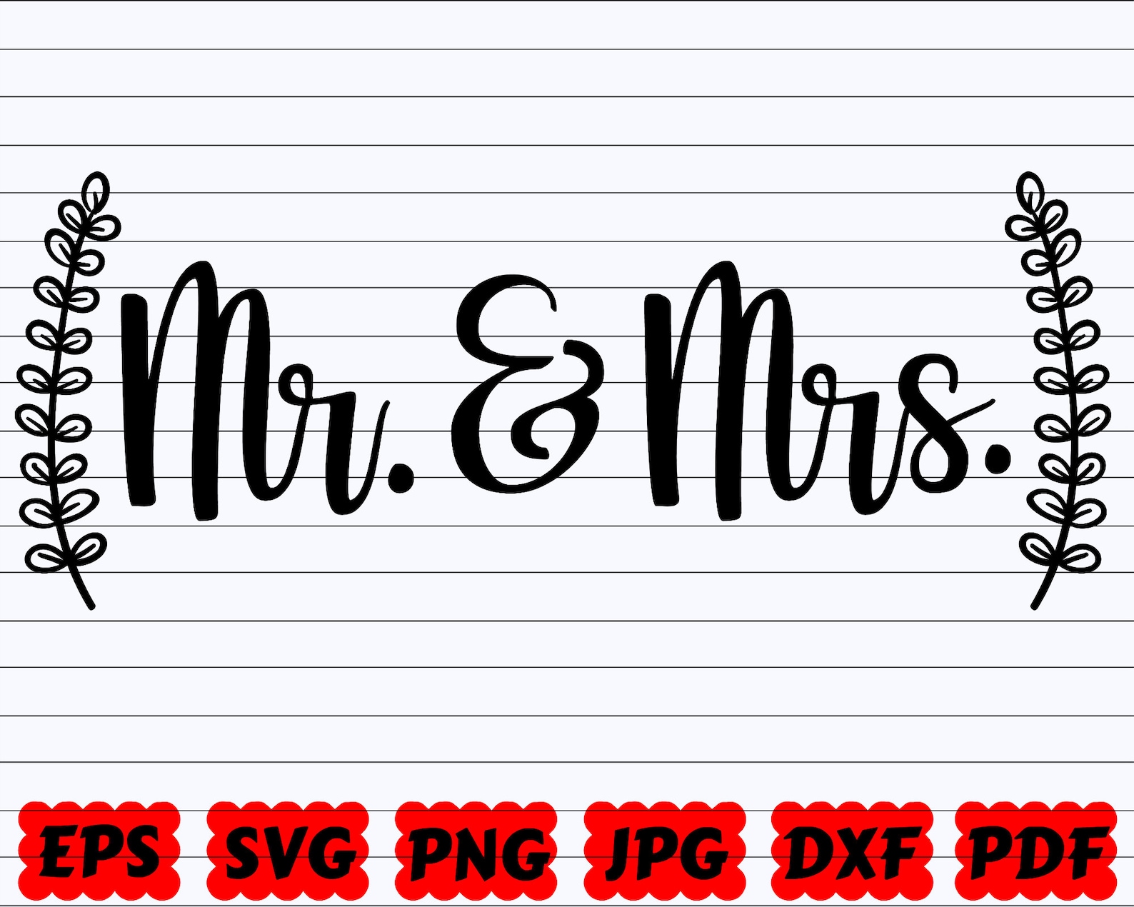 Mr and Mrs SVG Mr SVG Mrs SVG Wedding Sign Svg Wedding - Etsy