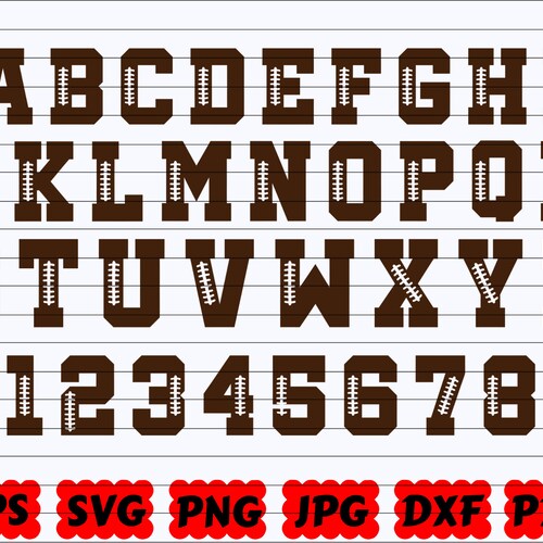 Football Font SVG Football Alphabet SVG Football Letters - Etsy