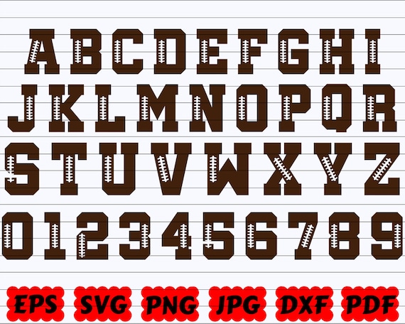 Football Font SVG Football Alphabet SVG Football Letters | Etsy