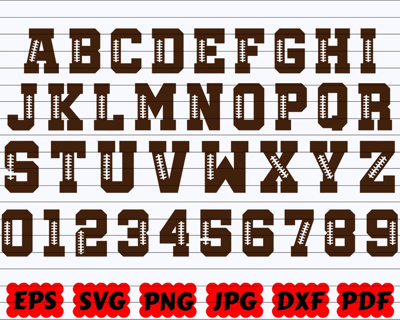 Football Font SVG | Football Alphabet SVG | Football Letters SVG ...