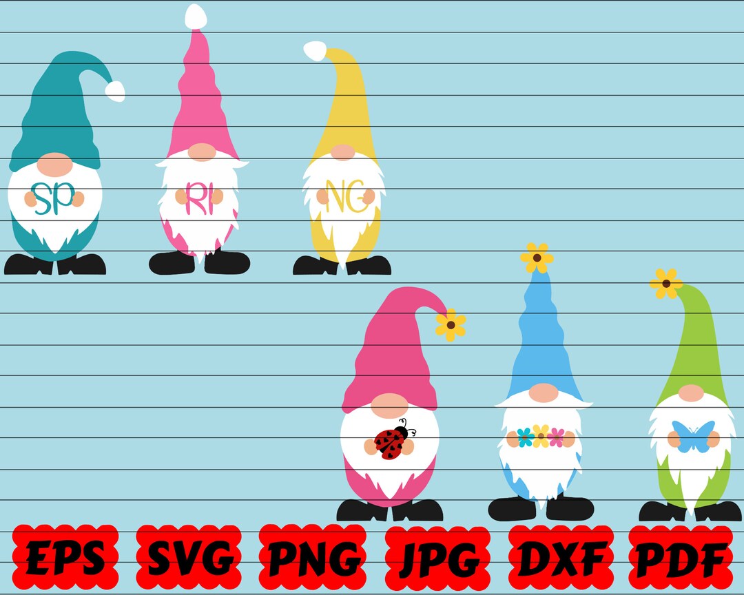 Spring Gnomes SVG | Gnomes SVG | Gnomes With Flowers SVG | Love Gnomes ...
