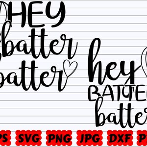 Hey Batter Batter SVG | Hey Batter SVG | Batter SVG | Kitchen Cut File ...