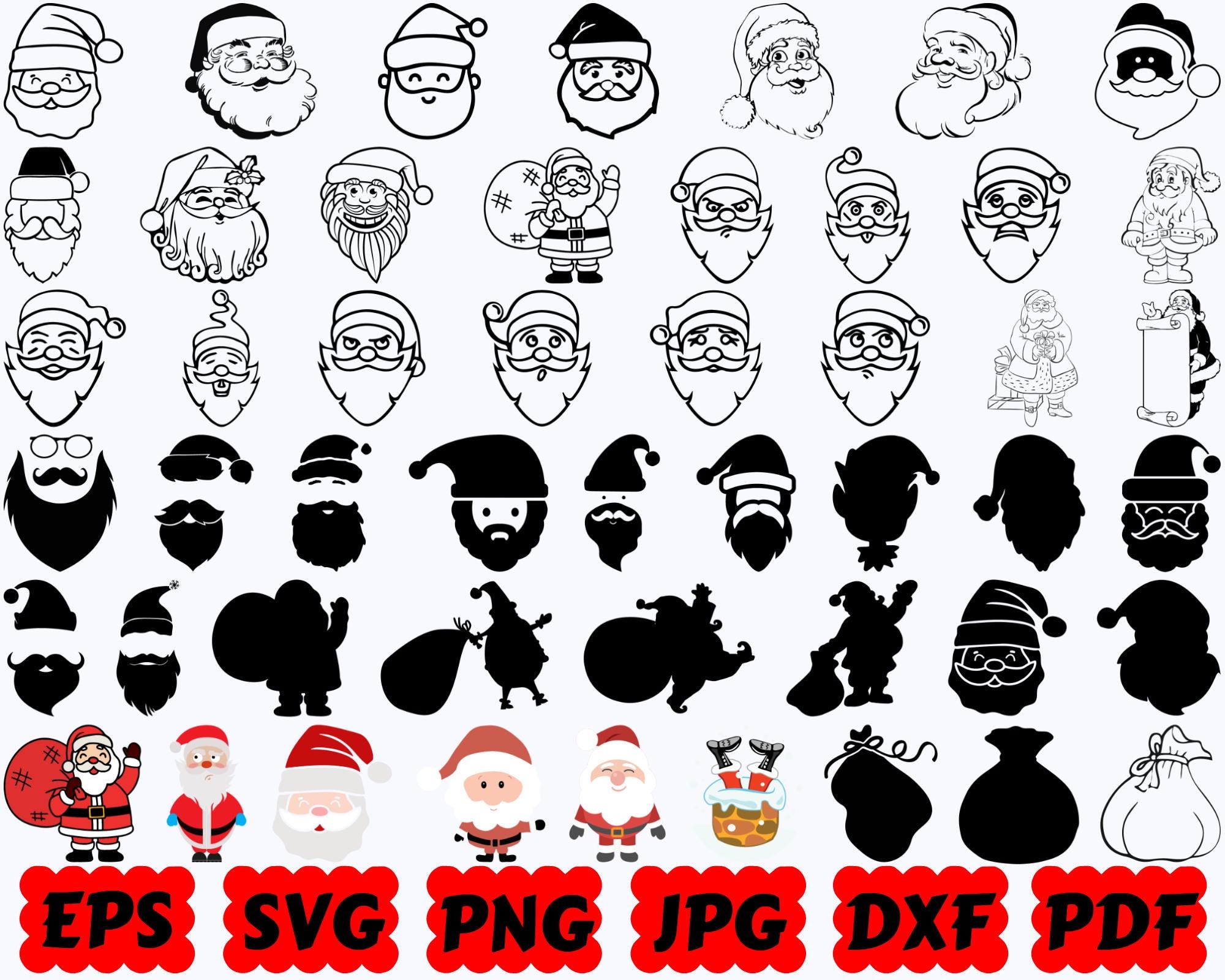 Santa SVG | Santa Claus SVG | Christmas Santa SVG | Christmas Svg | Cut ...