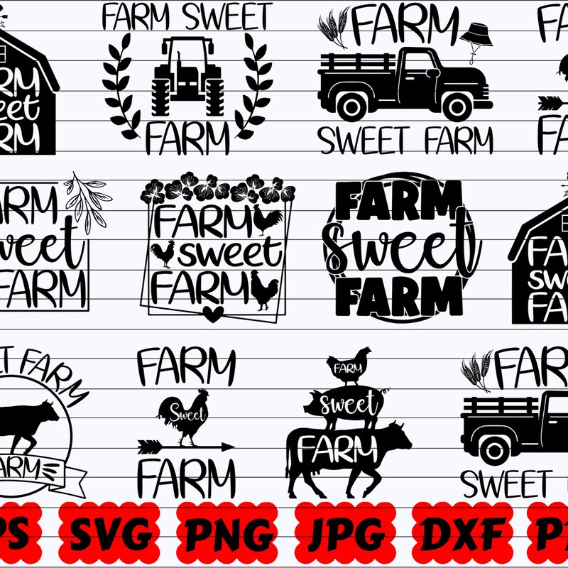 Farm Animals Svg - Etsy