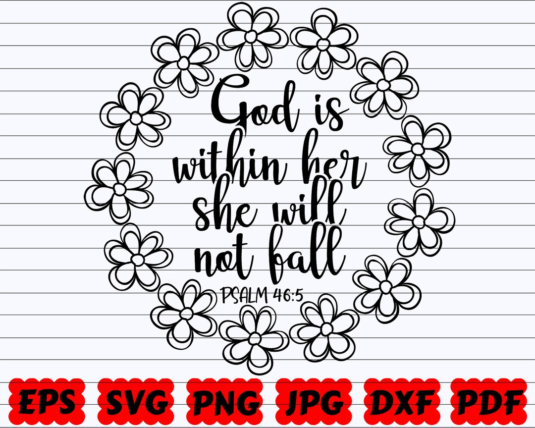 God is Within Her She Will Not Fall SVG | God is Within Her SVG | She ...